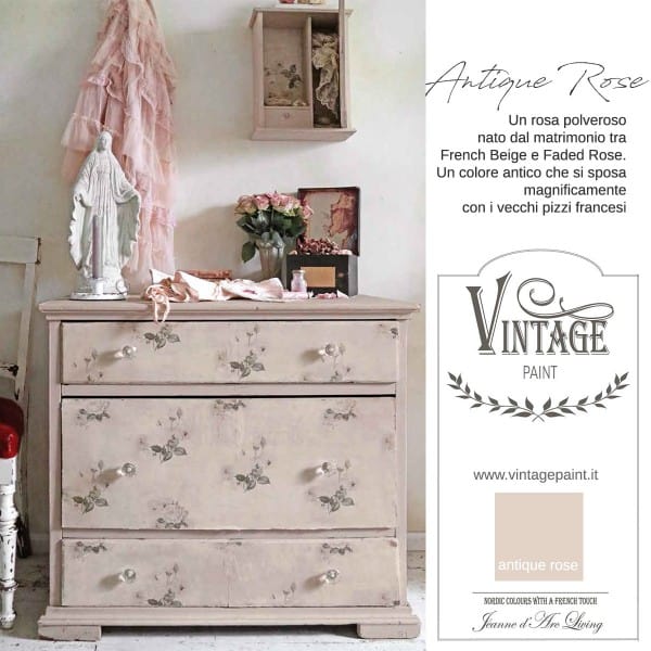 Antique Rose - vernice Vintage chalk paint - vintagepaint