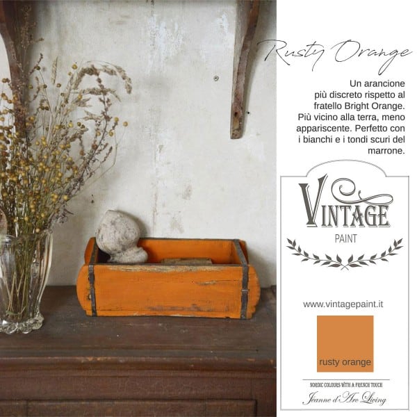 Rusty Orange - vernice Vintage chalk paint - vintagepaint